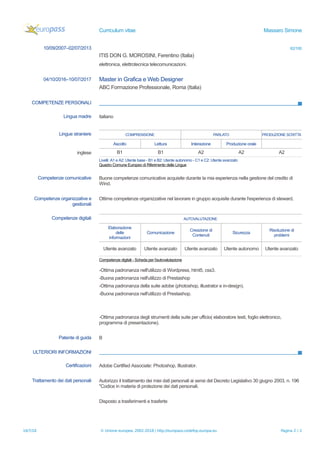 Simone massaro cv | PDF