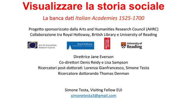 Simone Testa - Database Italian Academies 1525-1700 | PPT