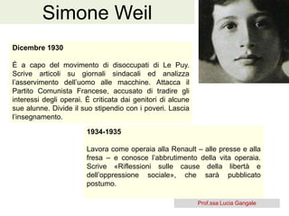 Simone Weil-by Lucia Gangale | PPTX