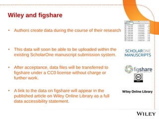 Simon Goudie - Wiley’s Recommendations for Journal Data Policies | PPT