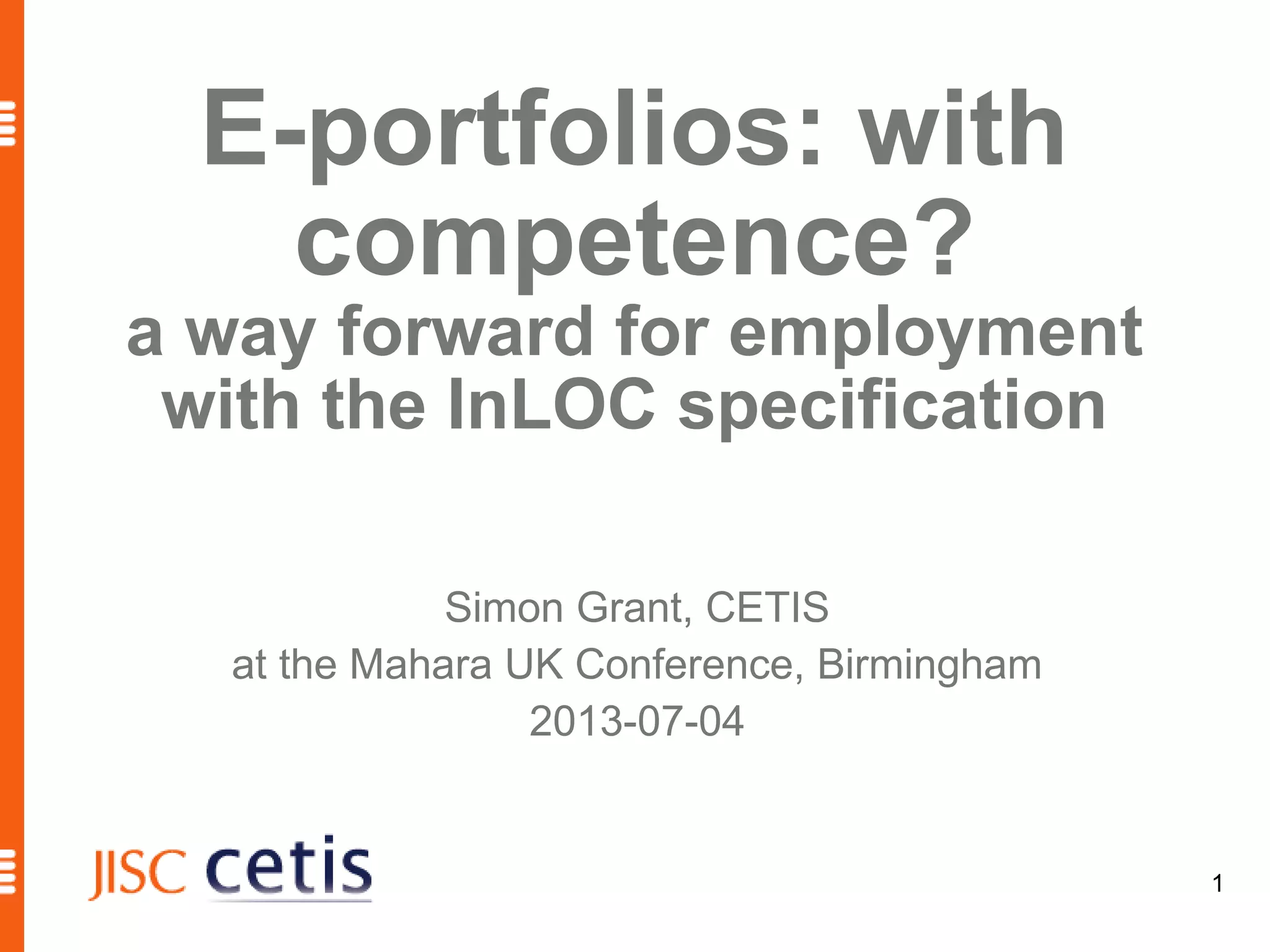 E-portfolios: with competence? | PPT
