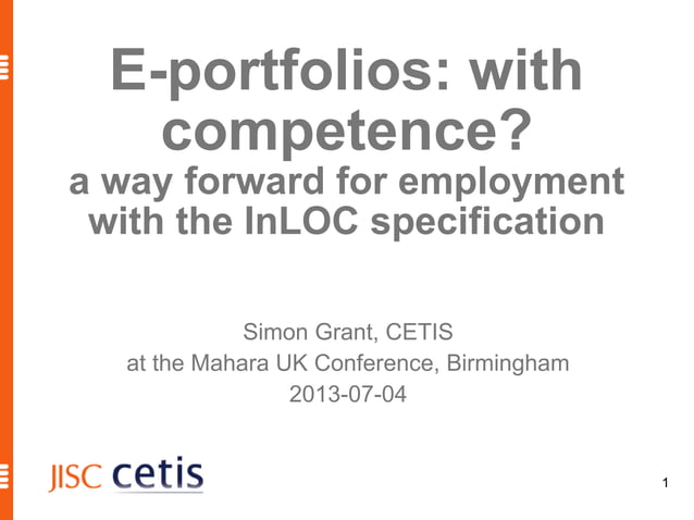 E-portfolios: with competence? | PPT