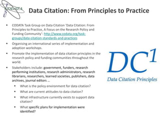CODATA, Open Science Policies and Capacity Building by Simon Hodson | PPTX