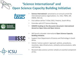 CODATA, Open Science Policies and Capacity Building by Simon Hodson | PPTX