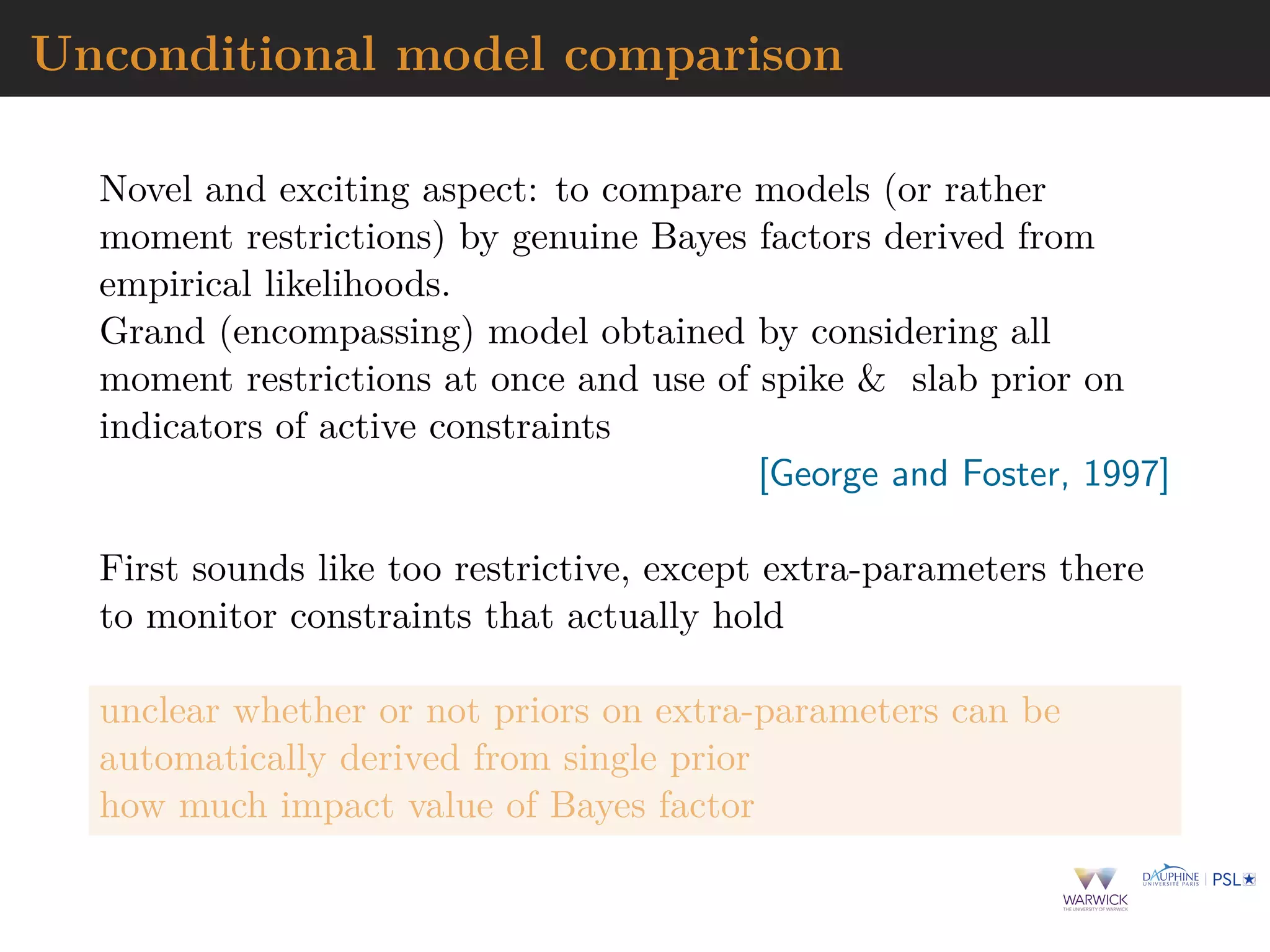 a discussion of Chib, Shin, and Simoni (2017-8) Bayesian moment models ...