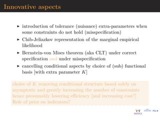 a discussion of Chib, Shin, and Simoni (2017-8) Bayesian moment models ...