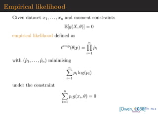 a discussion of Chib, Shin, and Simoni (2017-8) Bayesian moment models ...