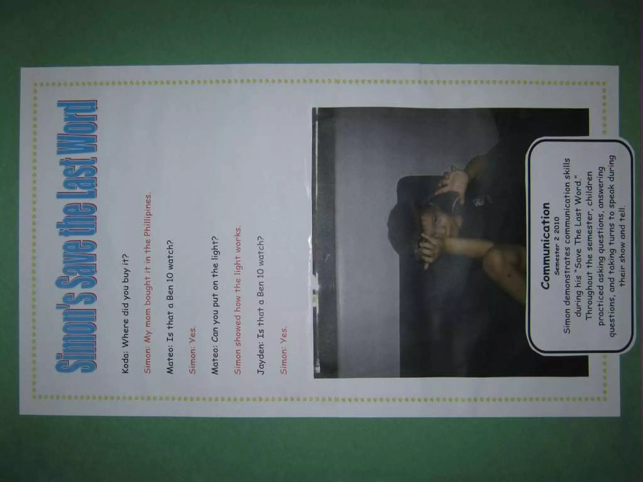 Simon learning portfolio | PPT