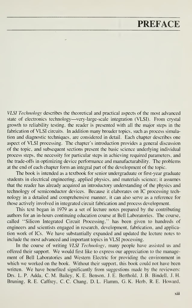 Simon M. Sze (editor) - Very Large Scale Integration (VLSI) Technology ...