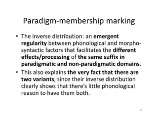 Simonovic arsenijevic - in and out of paradigms - bcn2013 | PPT