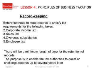 PRINCIPLES OF BUSINESS TAXATION | PPT