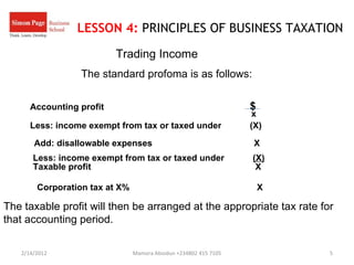 PRINCIPLES OF BUSINESS TAXATION | PPT