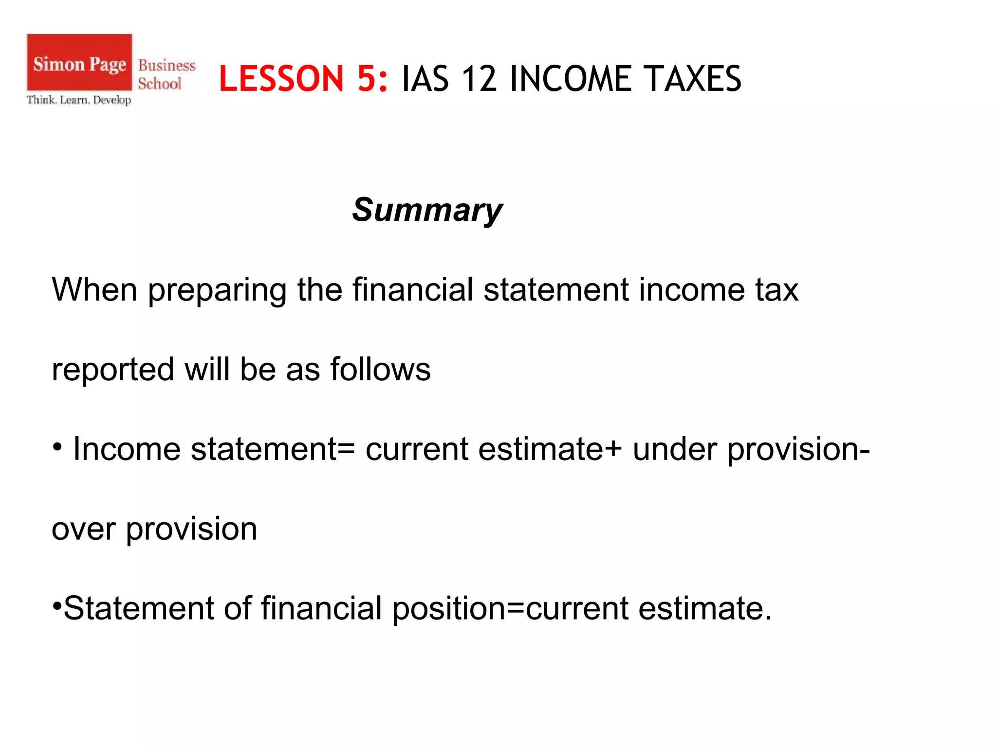 IAS 12 INCOME TAX | PPT