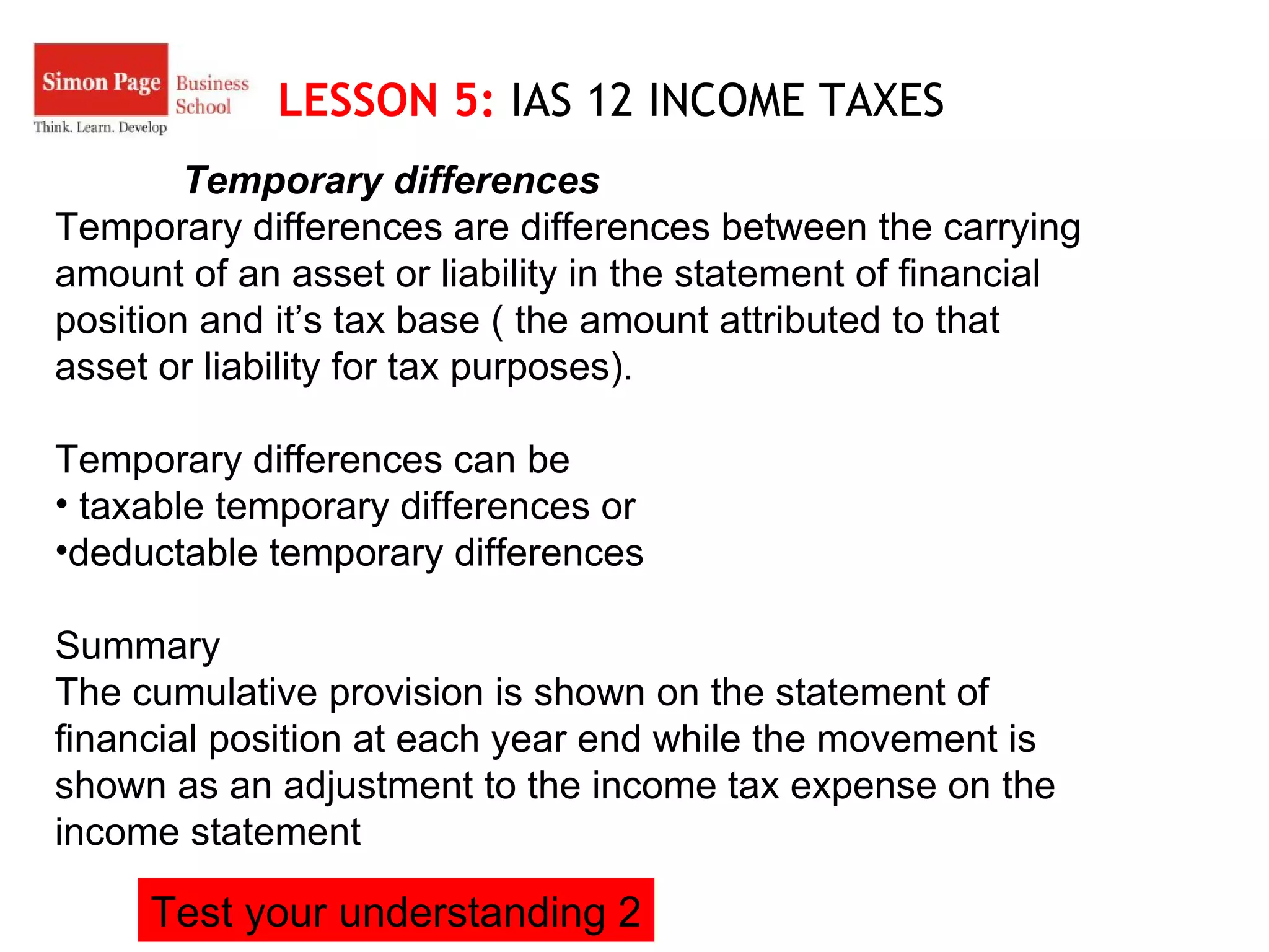 IAS 12 INCOME TAX | PPT