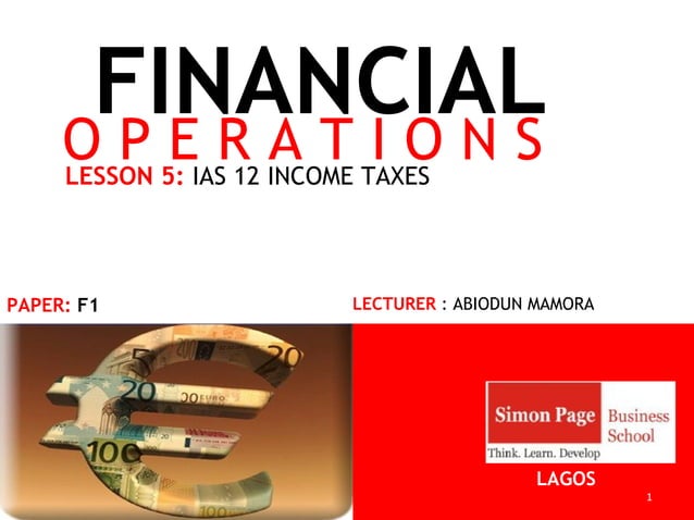IAS 12 INCOME TAX | PPT | Business Accounting & Finance | Business