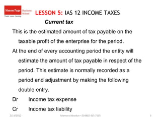 IAS 12 INCOME TAX | PPT