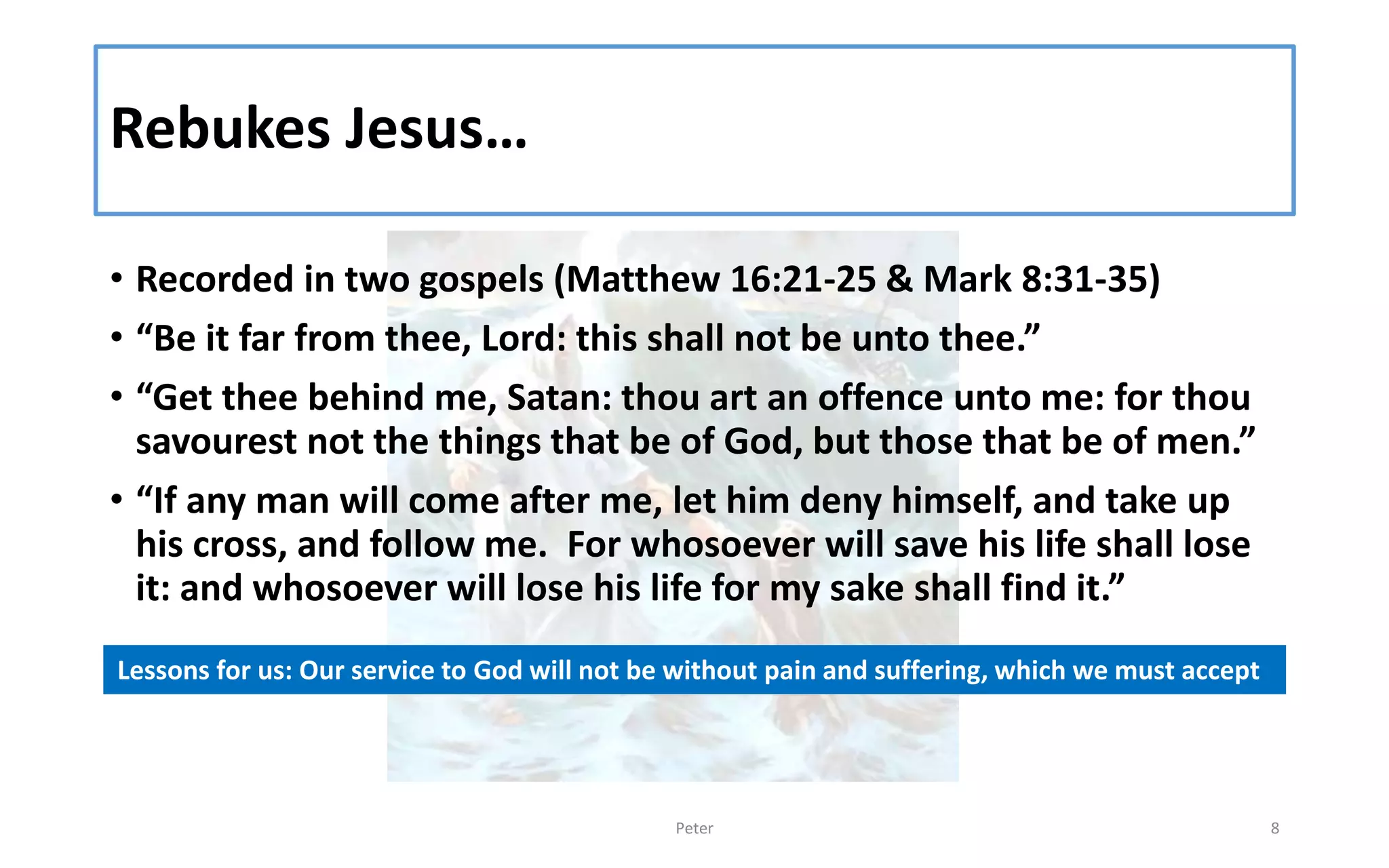 Simon peter – during christs minidtry | PPTX