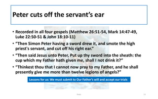 Simon peter – during christs minidtry | PPTX