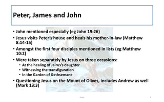 Simon peter – during christs minidtry | PPTX