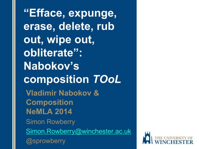 Nabokov's Compositional TOoL | PPTX