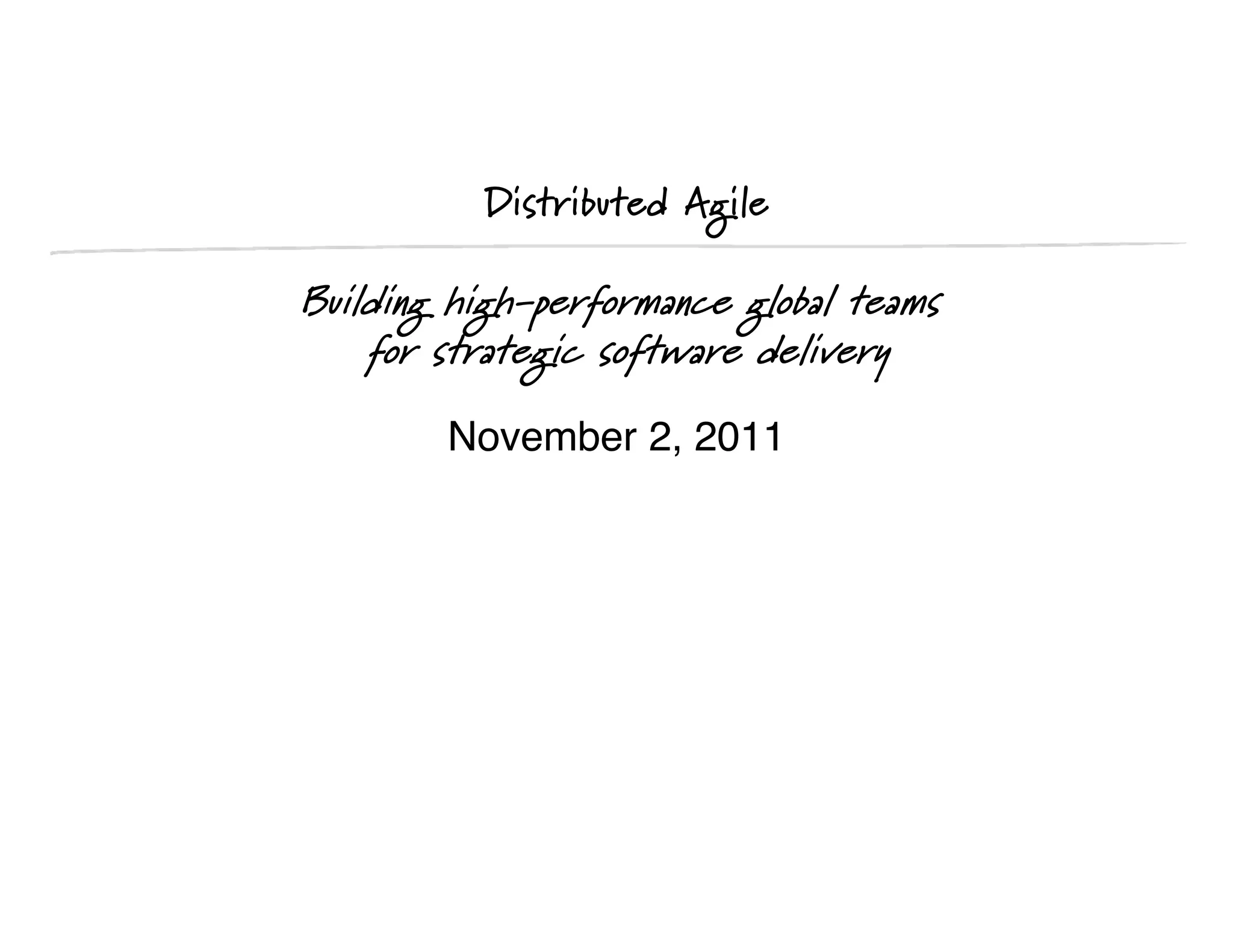 Distributed Agile | PPT