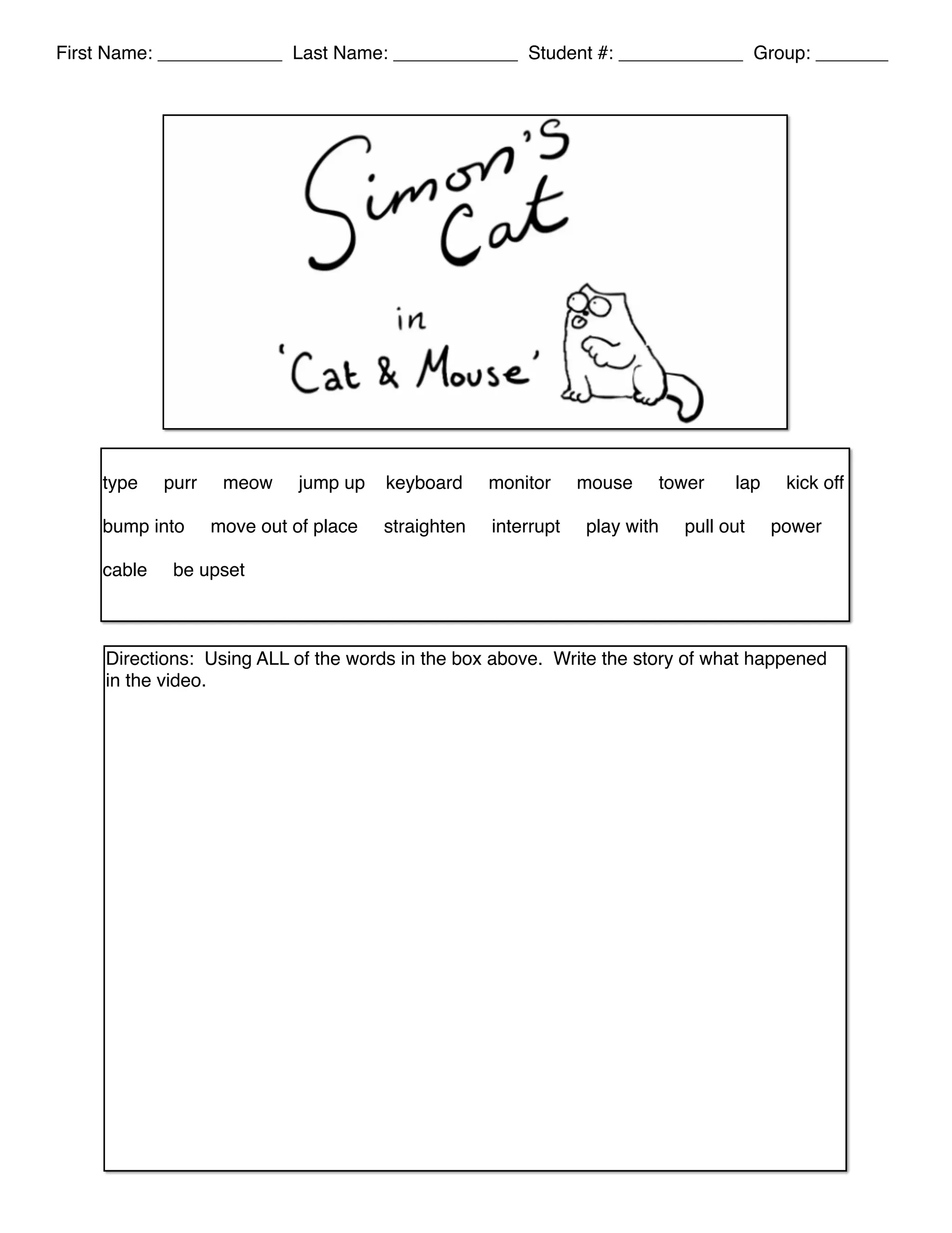 Simon's cat cat and mouse | PDF