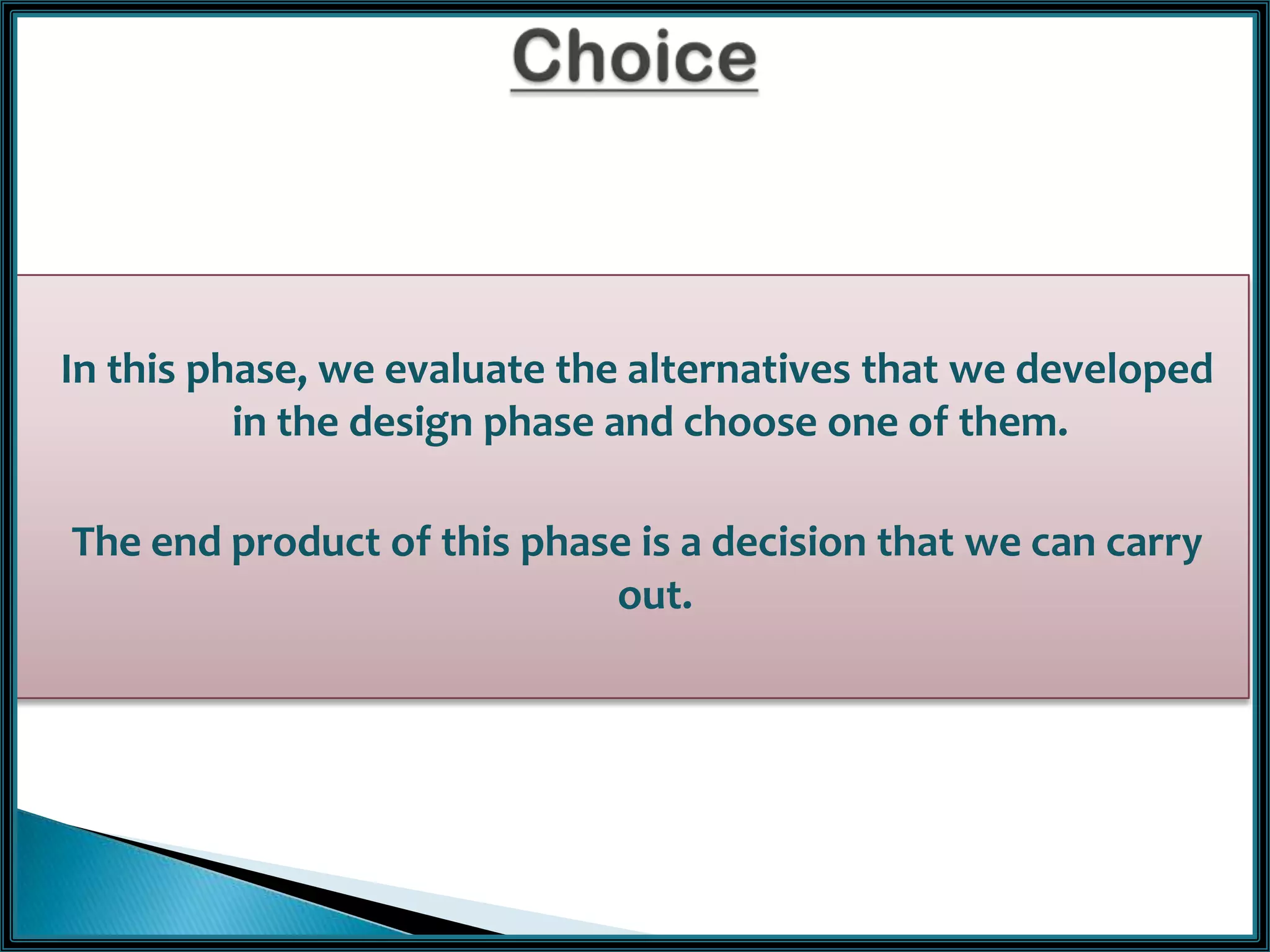 Simon’s model for Decision Making Process | PPTX