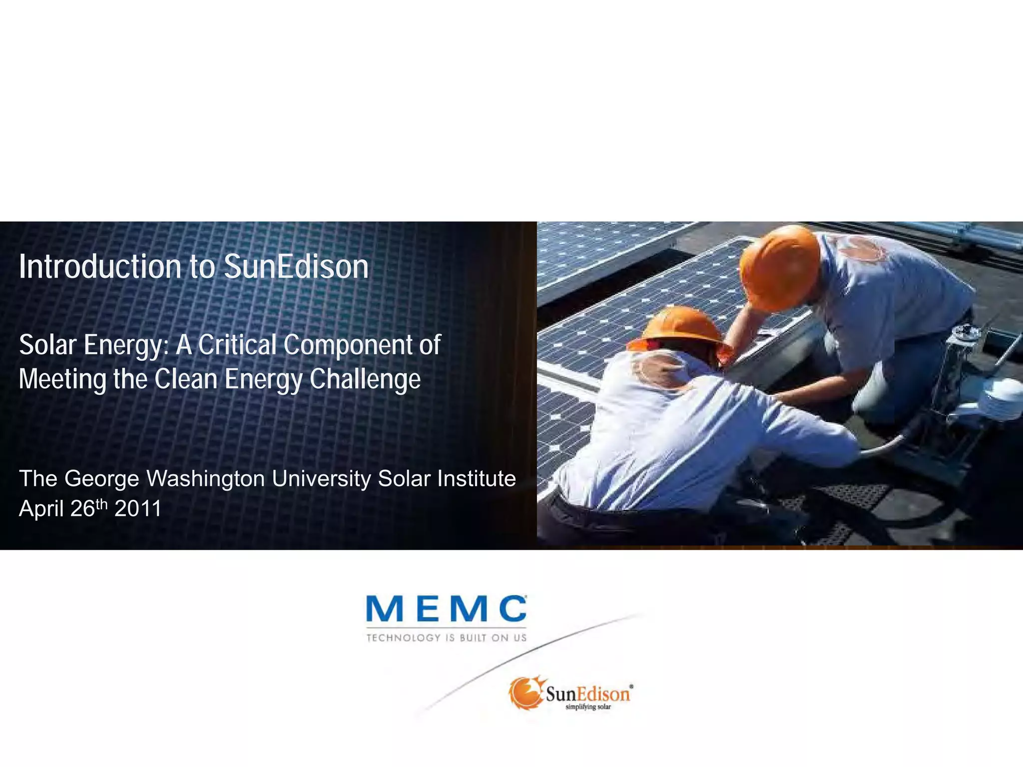 Simon Watson | SunEdison | PDF