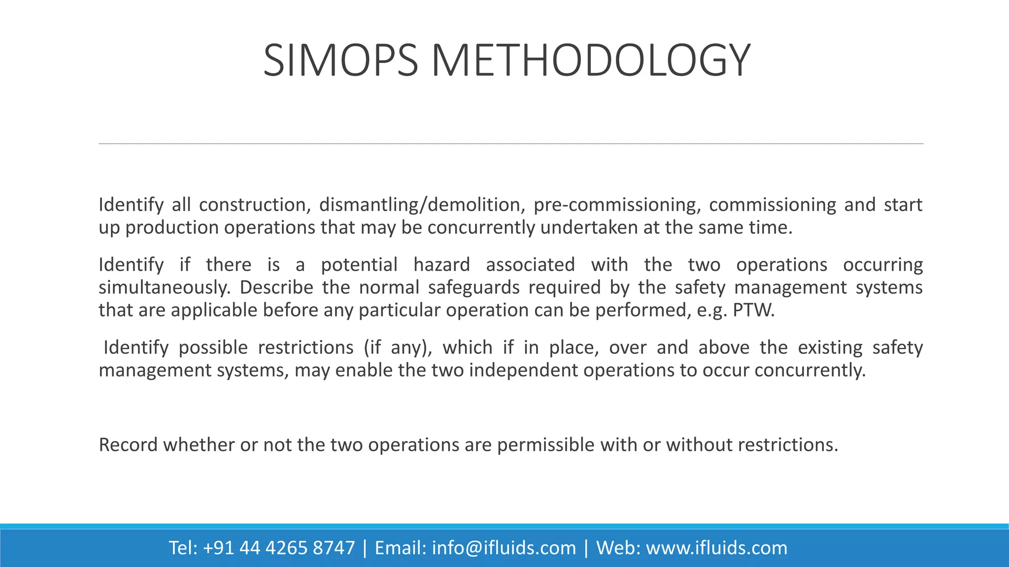 SIMULTANEOUS OPERATIONS (SIMOPS) STUDY - IFLUIDS ENGINEERING | PDF