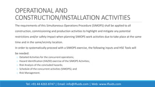 SIMULTANEOUS OPERATIONS (SIMOPS) STUDY - IFLUIDS ENGINEERING | PDF