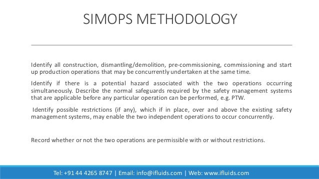 SIMULTANEOUS OPERATIONS (SIMOPS) STUDY - IFLUIDS ENGINEERING