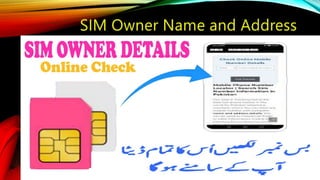 Check SIM Owner Name and Address Online.pptx