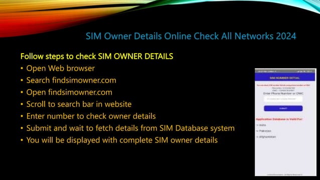Check SIM Owner Name and Address Online.pptx