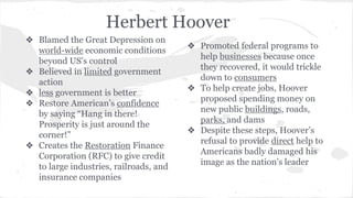 Responses to the great depression | PPT
