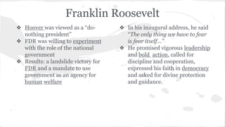 Responses to the great depression | PPT