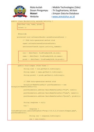 Simpan data- ke- database | PDF