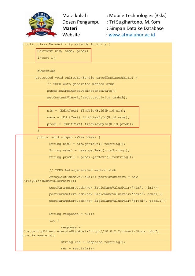Simpan data- ke- database Simpan data- ke- database