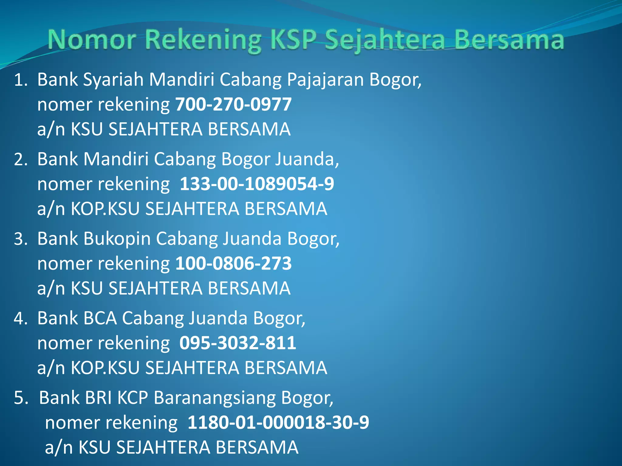 Simpanan berjangka sejahtera prima 01 | PPTX