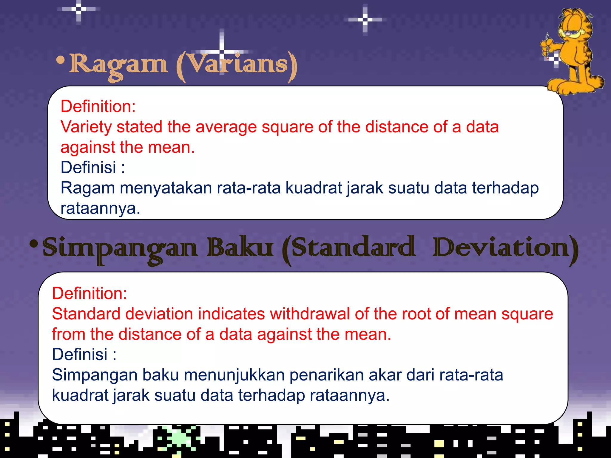 Simpangan rata rata,ragam, dan simpangan baku pada data berkelompok | PPTX