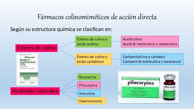 farmacos parasimpaticomimeticos o colinomimeticos