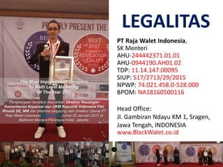 Presentasi Bisnis Black Walet Indonesia Terbaru | PPTX