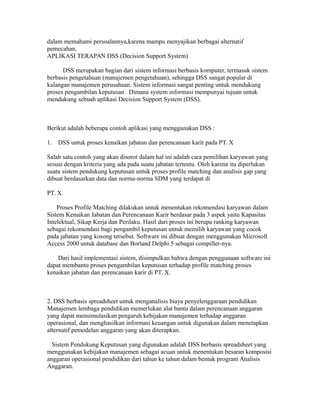 sim. Hapzi Ali, Ricky Setiawan, , 43116110348, Sim pendukung keputusan | PDF