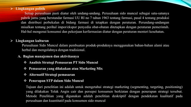 Sistem Informasi Manajemen Perusahaan Sido Muncul | PPTX