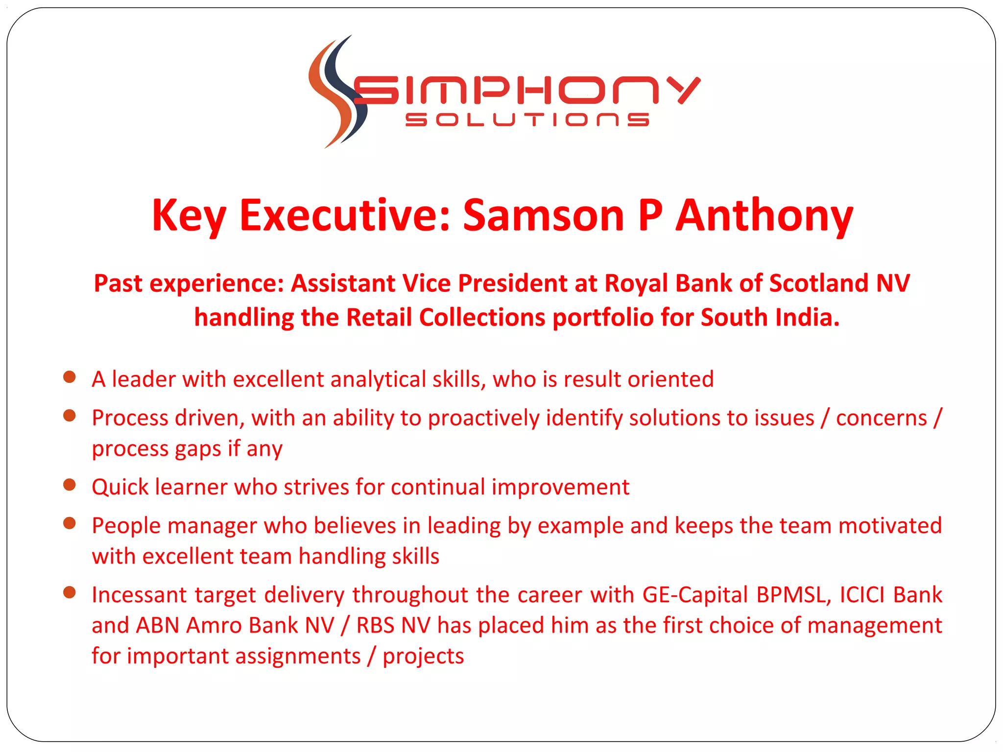 Simphony Solutions Profile | PPT