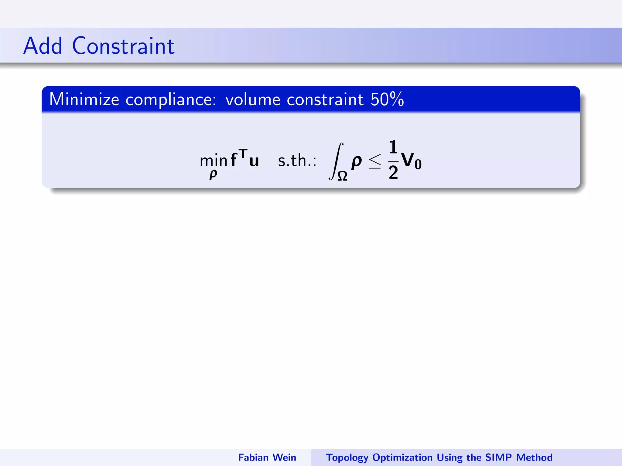Topology Optimization Using the SIMP Method | PDF