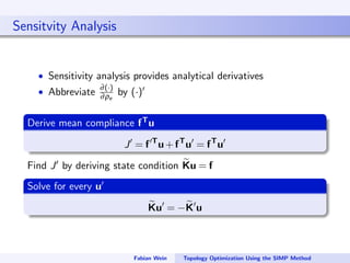 Topology Optimization Using the SIMP Method | PDF