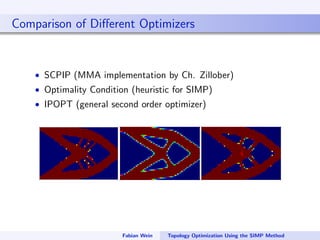 Topology Optimization Using the SIMP Method | PDF