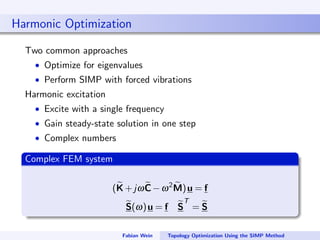 Topology Optimization Using the SIMP Method | PDF
