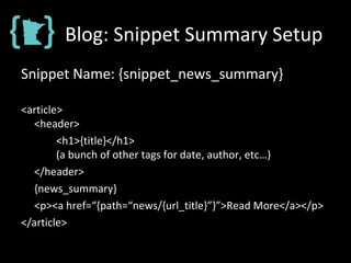 Building a Simple, Responsive Website with ExpressionEngine | PPT | Web Design and HTML | Internet