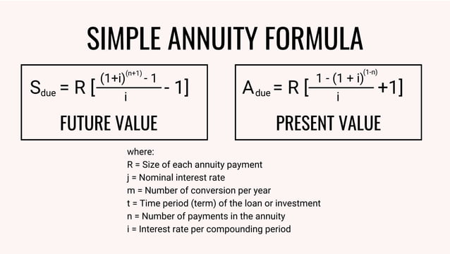 Mathematics of Investment: Simple Annuity Due | PDF | Stocks and Bonds ...